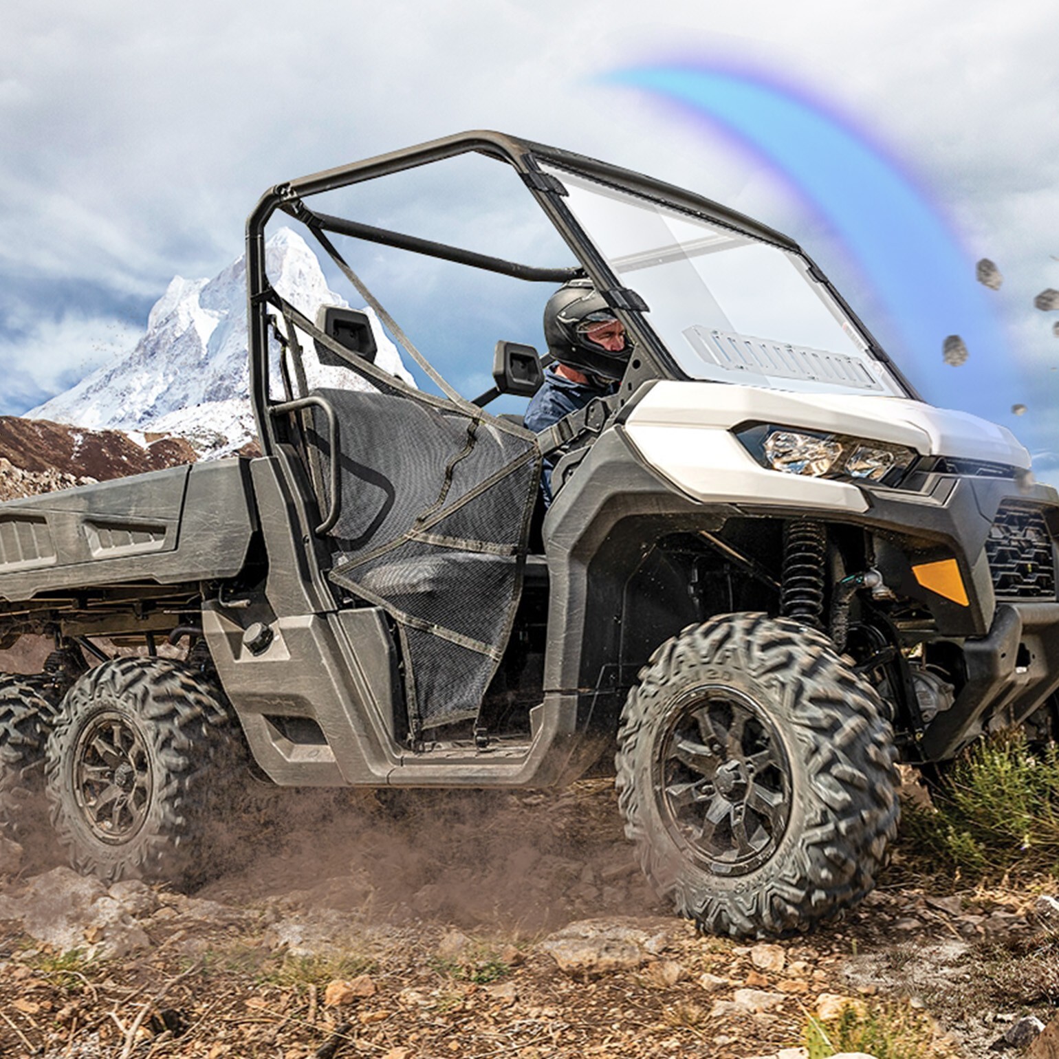 Heavy Duty Rear Bumper w/ LED Light for Can Am Defender HD5/8/10 MAX ...