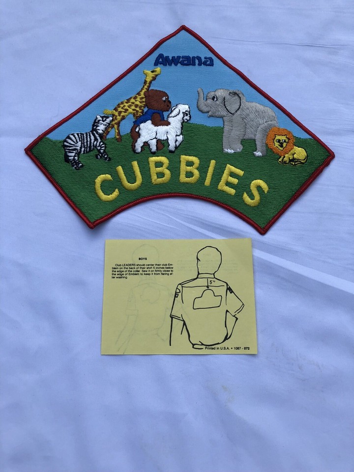 AWANA "Cubbies" Leader's Embroidered Unused Uniform Shirt Patch ...
