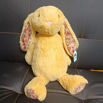 Bashful Yellow Floral Bunny Rabbit Sweet Jelly Cat Soft Stuffed Plush ...