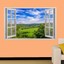 COUNTRYSIDE FIELDS SCENERY WALL STICKERS 3D ART MURAL ROOM OFFICE SHOP ...