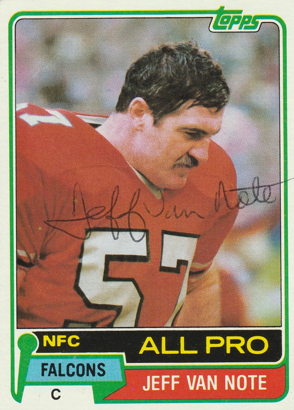 Jeff Van Note signed 1981 Topps Atlanta Falcons autograph | eBay