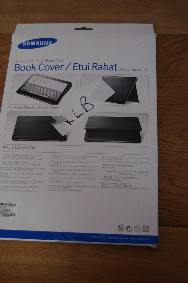 Samsung Galaxy Note Pro Book Cover for tabpro- white | eBay