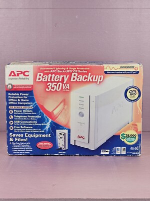 APC Back-UPS 350 (BK350) UPS System 731304016298| eBay