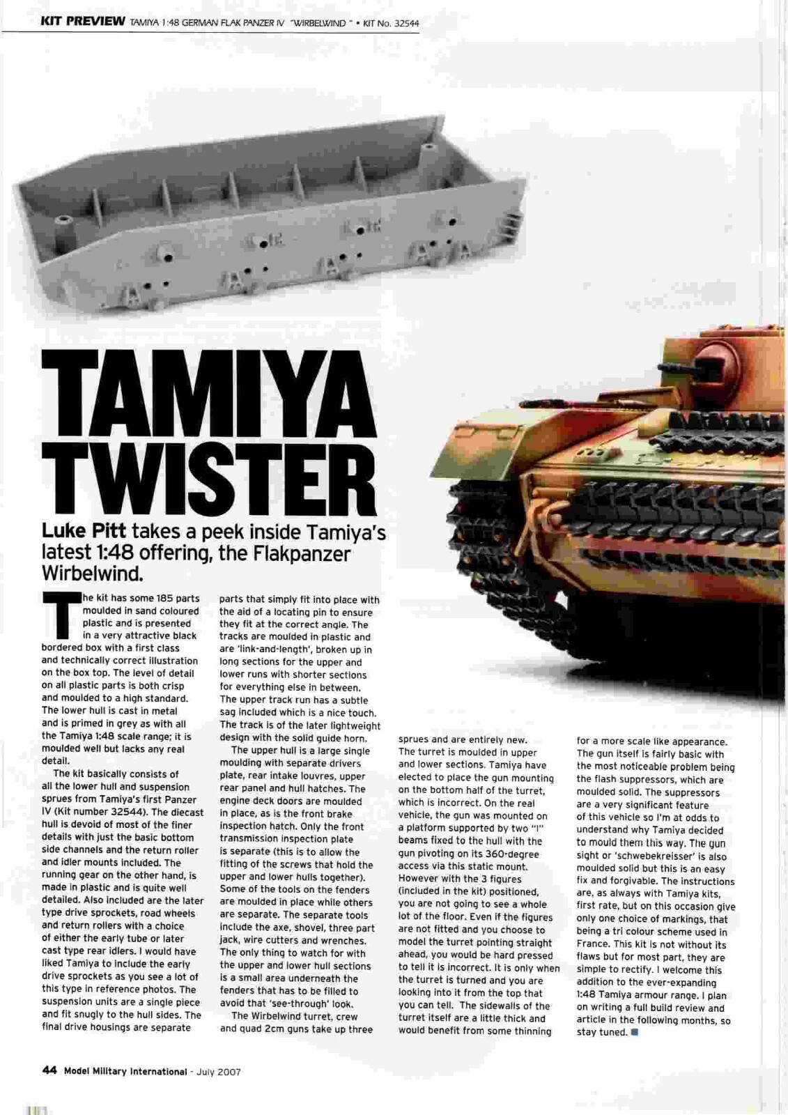 PPOT31 MODEL KIT REVIEW - TAMIYA 1:48 GERMAN FLAK PANZER IV WIBELWIND ...