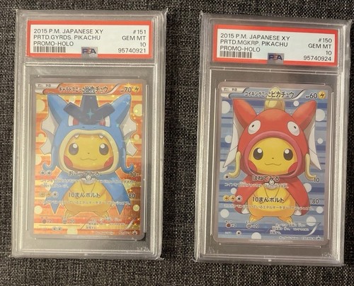 PONCHO Pikachu Magikarp 150 and Gyarados 151 PSA 10 | eBay