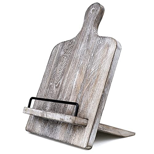 Cookbook Stand Wood Cookbook Holder: Farmhouse Kitchen Cookbook Stand ...