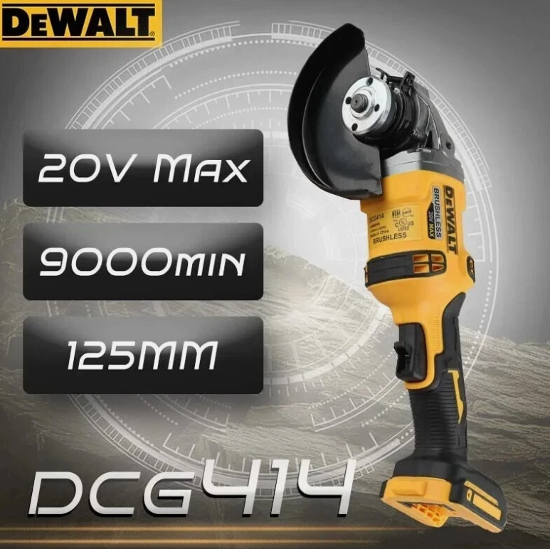 DeWalt DCG414 18V Max XR Brushless Angle Grinder125mm, 8800 RPM Metal ...