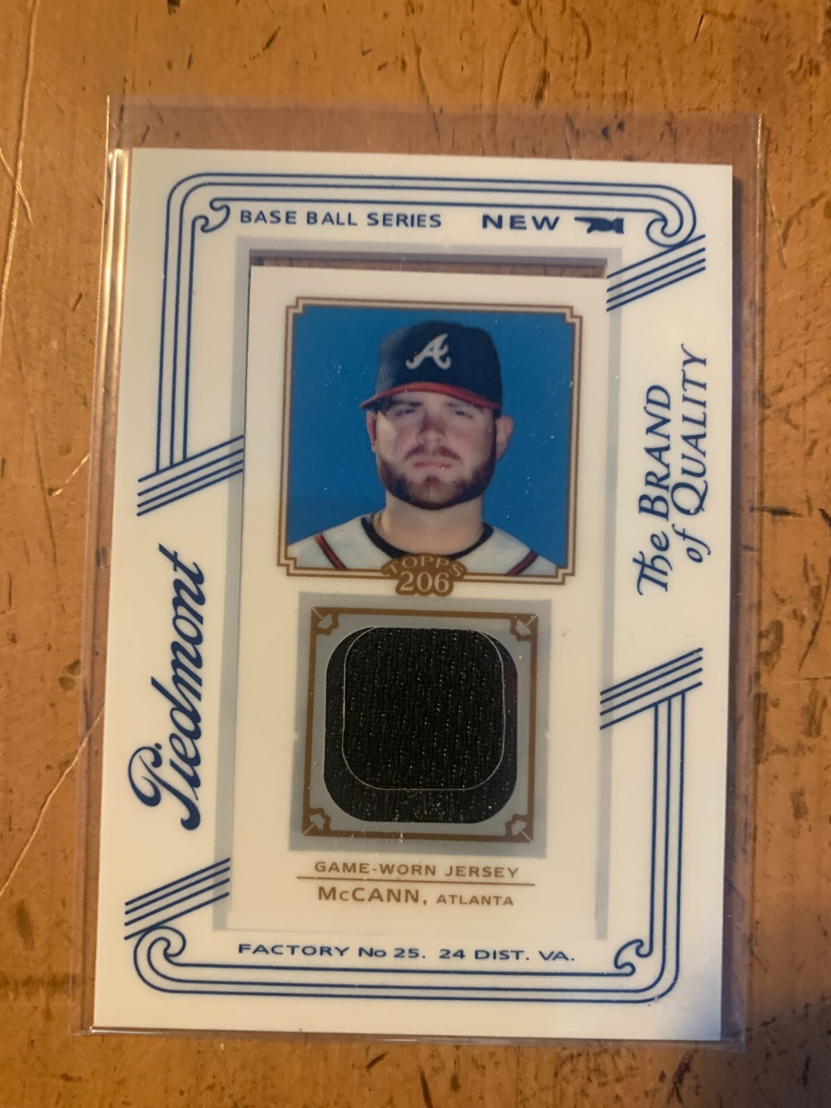 2010 Topps 206 Mini Framed Relics Piedmont #BMC Brian McCann | eBay