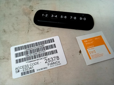 Personal Entry Code Keypad 25378 FoMoCo - 232341 for Driver's Door ...