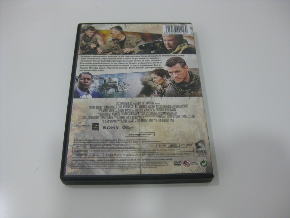 Sniper Le Legs DVD Tom Berenger Chad Michael Dennis Haysbert | eBay