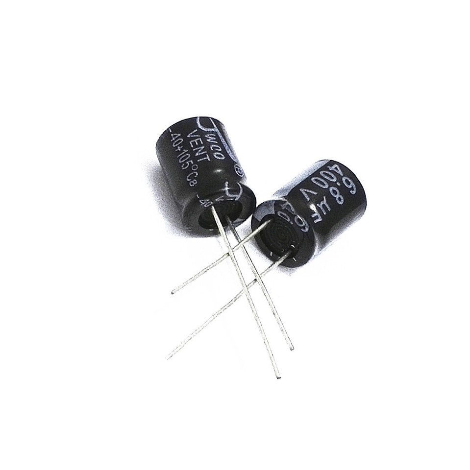 10pcs NEW 6.8uF 400V Electrolytic Capacitor 400V 6.8UF 10x13mm | eBay