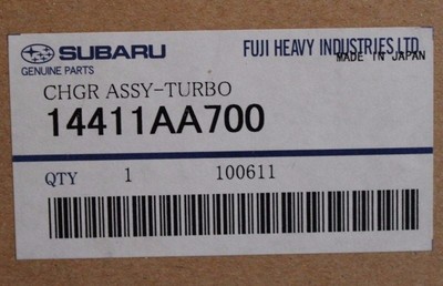 2008-2016 Subaru WRX STi Turbocharger IHI VF48 OEM Genuine 14411AA700 ...