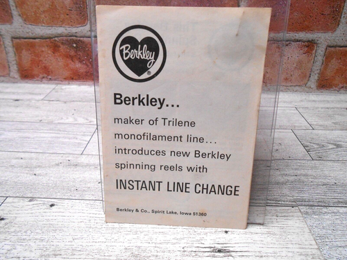 Vintage Berkley Instant Line Change Brochure Information Pamphlet | eBay