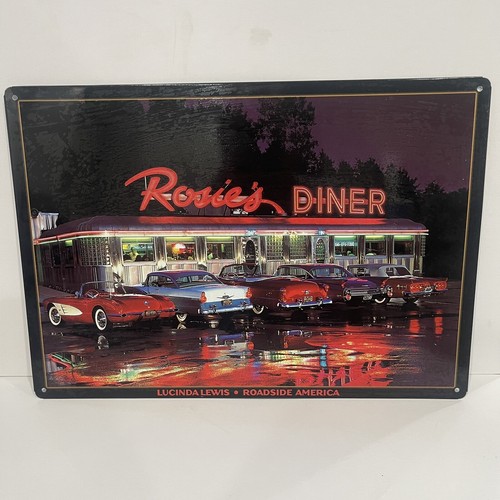 ROSIE'S DINER Tin Metal Sign Classic Cars Neon Rec Room NEW Drive In ...