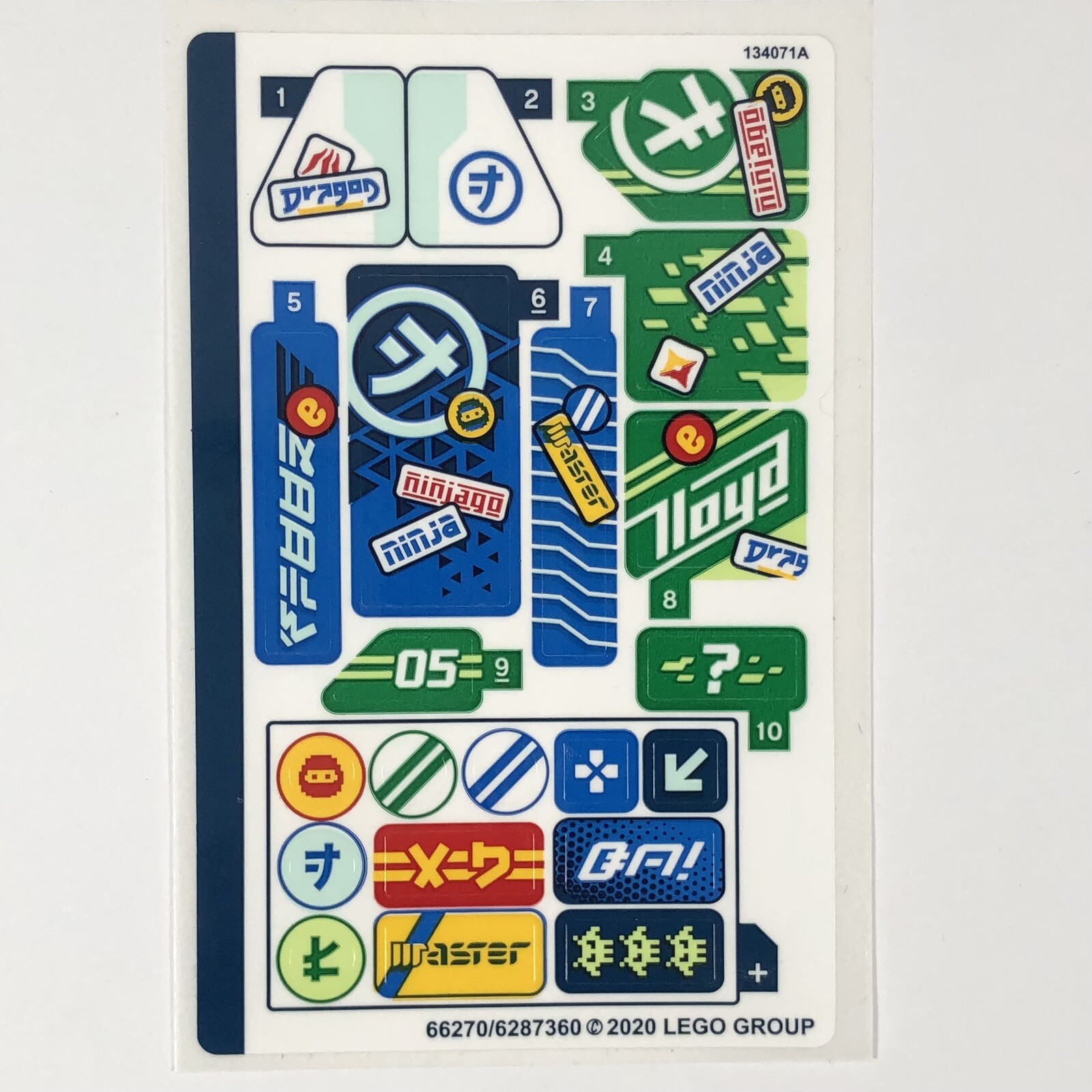 LEGO STICKER SHEET 71709 Ninjago Jay And Lloyd's Velocity Racers Decals ...
