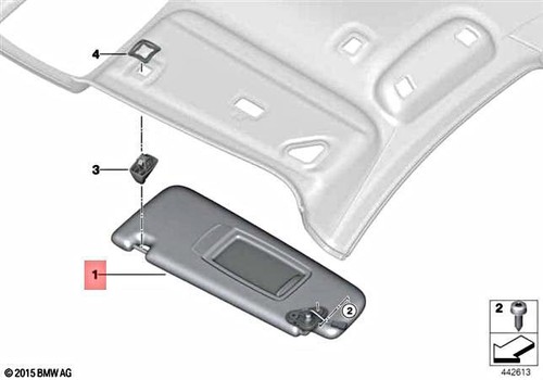 Genuine BMW G11 G12 725d 725Ld 730d 730dX 730i 730Ld Left Sun Visor ...