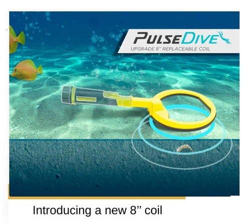 Yellow - Nokta Pulse Dive Scuba Detector w/ 8" coil - Waterproof 200ft ...