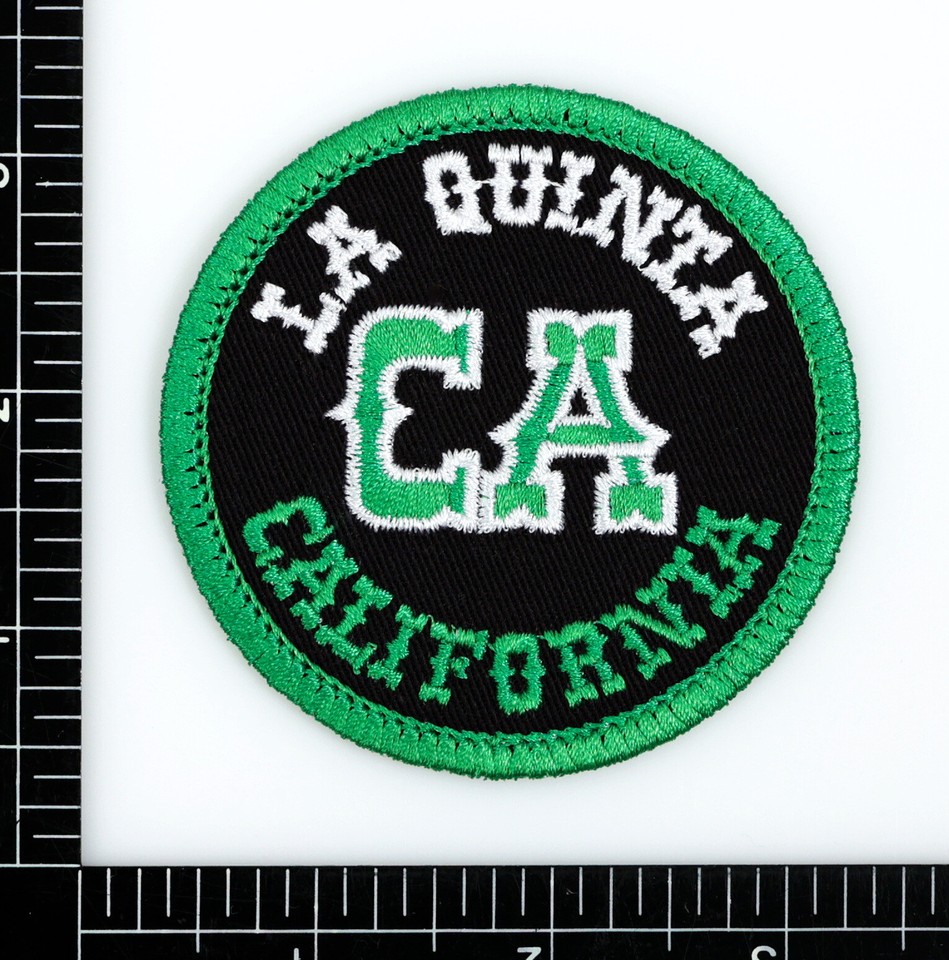 La Quinta California Embroidered Patch Black/Green Iron-On Sew-On Bag Hat Jacket | eBay