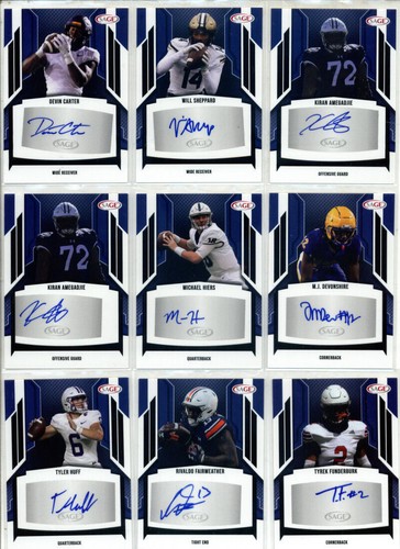 2024 SAGE LOT OF 34 FOOTBALL CARDS AUTO THEO WEASE RC ROOKIES | eBay