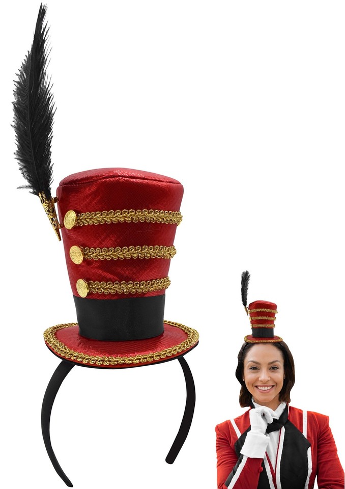 Mini Ringmaster Hat And Black Shoulder Epaulettes Gold Fringe Costume ...