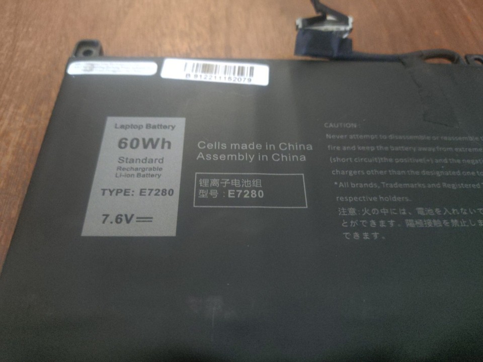 E7280 Dell Latitude Laptop Battery - 60Wh | eBay UK