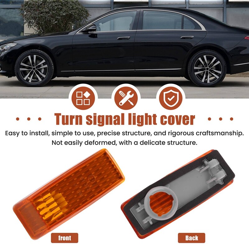 2Pcs Car Turn Light Indicator Repeater Lamp Cover Yellow for 4428 | eBay