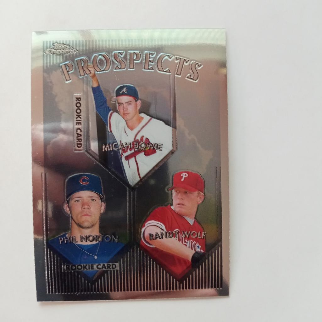 1999 Topps Chrome - Prospects #428 Randy Wolf, Micah Bowie, Phil Norton ...