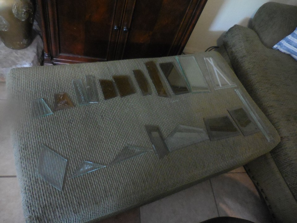 Thick Rectangular Slab Stained Glass Beveled and Grooved for Crafting ...