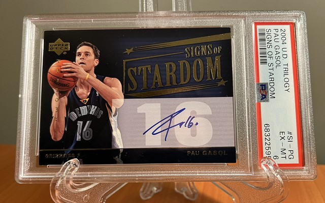 2004-05 Upper Deck Trilogy - Signs of Stardom #SI-PG Pau Gasol (AU) for ...