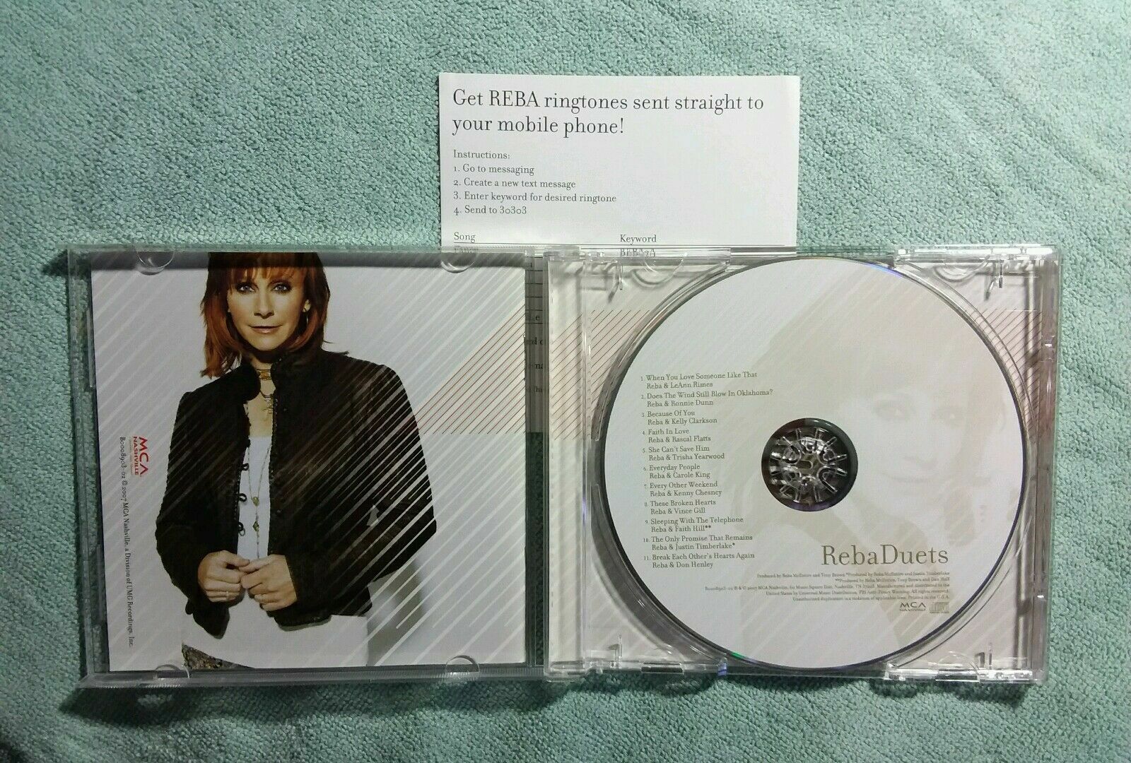 REBA McENTIRE Reba Duets CD 2007 MCA Nashville BMG DIRECT CD ...