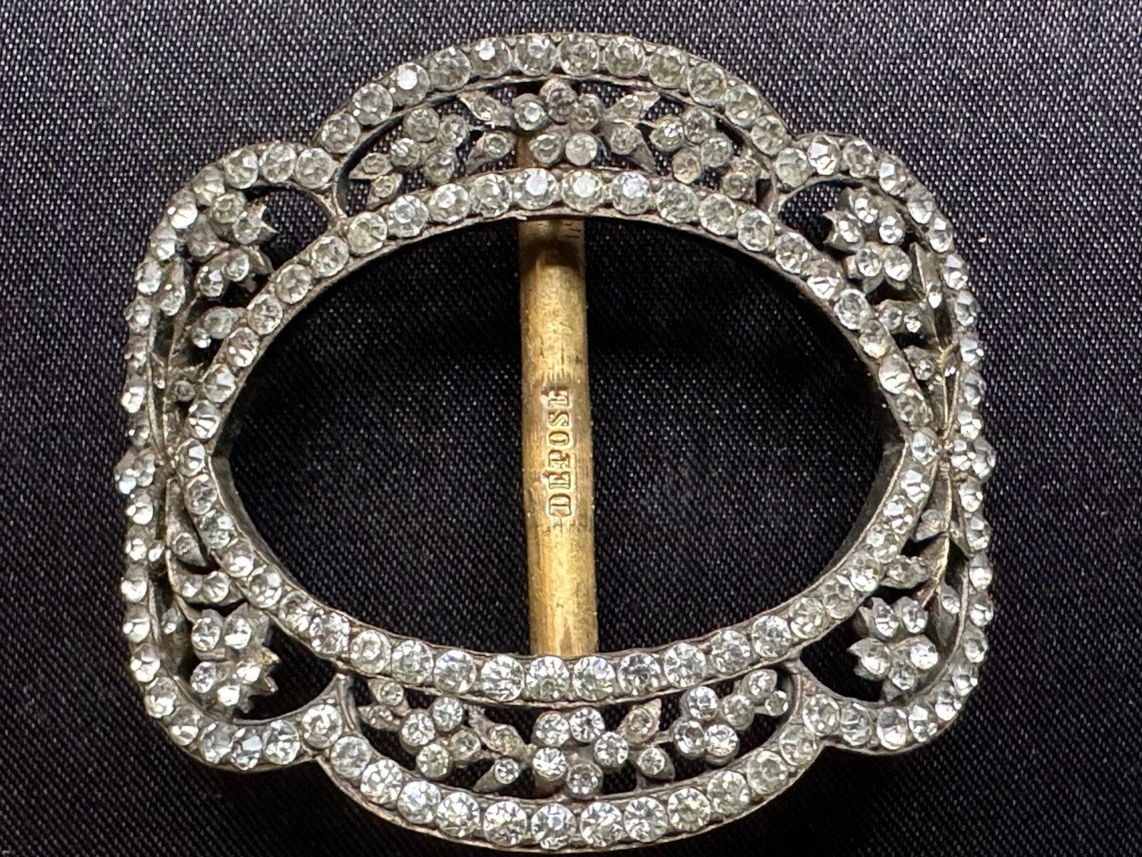 Gorgeous Antique French Victorian Buckle -Crystals … - Gem