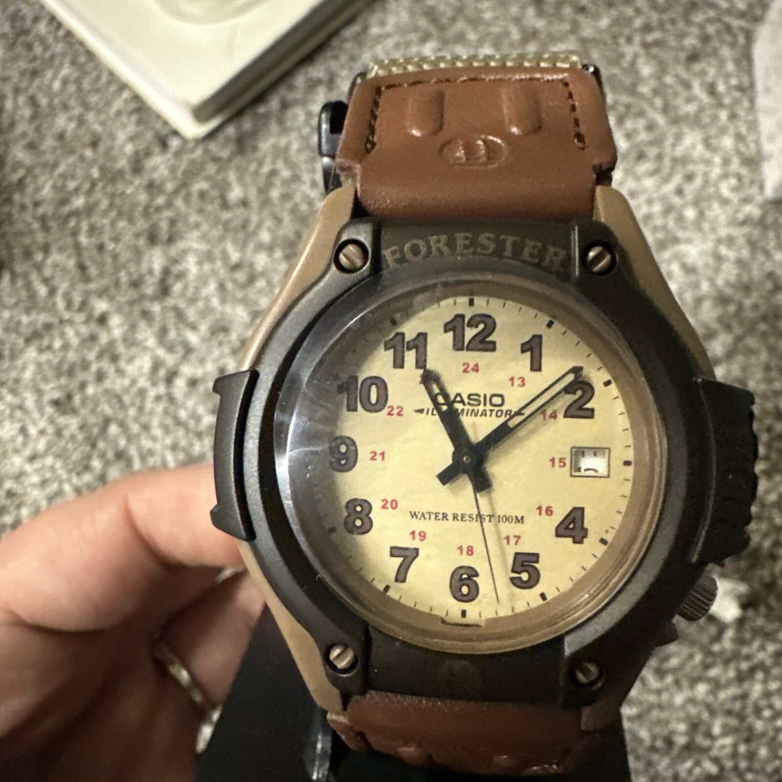 Casio Forester FT-500WC-5BVCF Sport Beige Brown Resin Case Nylon Band ...