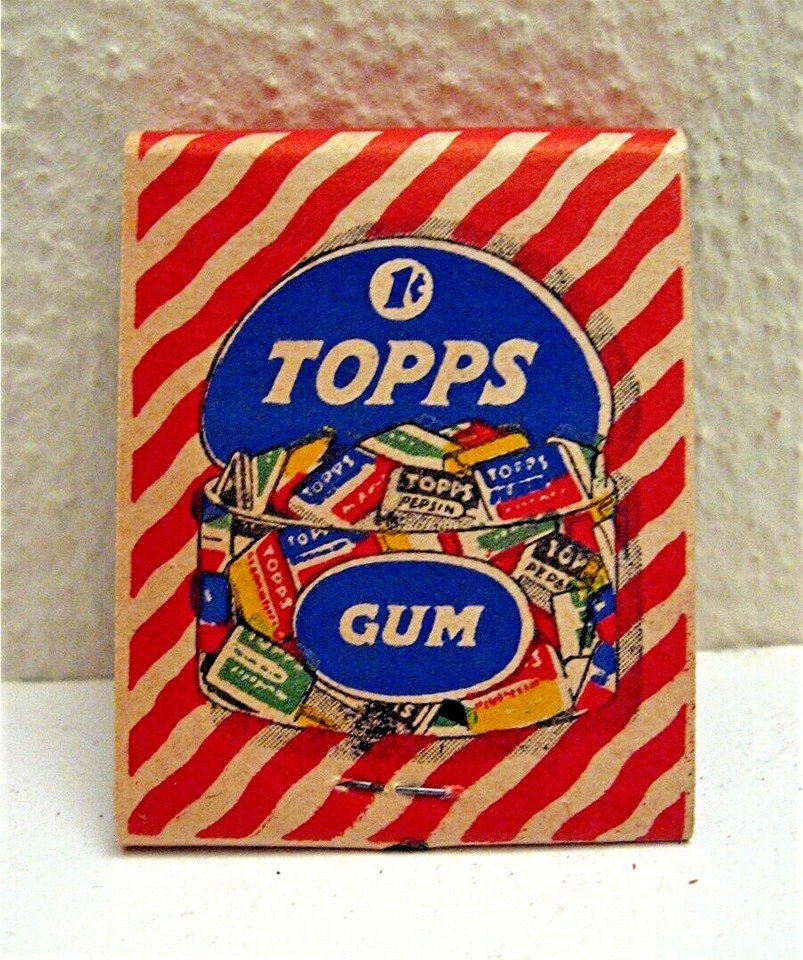 Topps 1 Cent Gum Full Adv Match Book Universal Match Corp New York Old ...