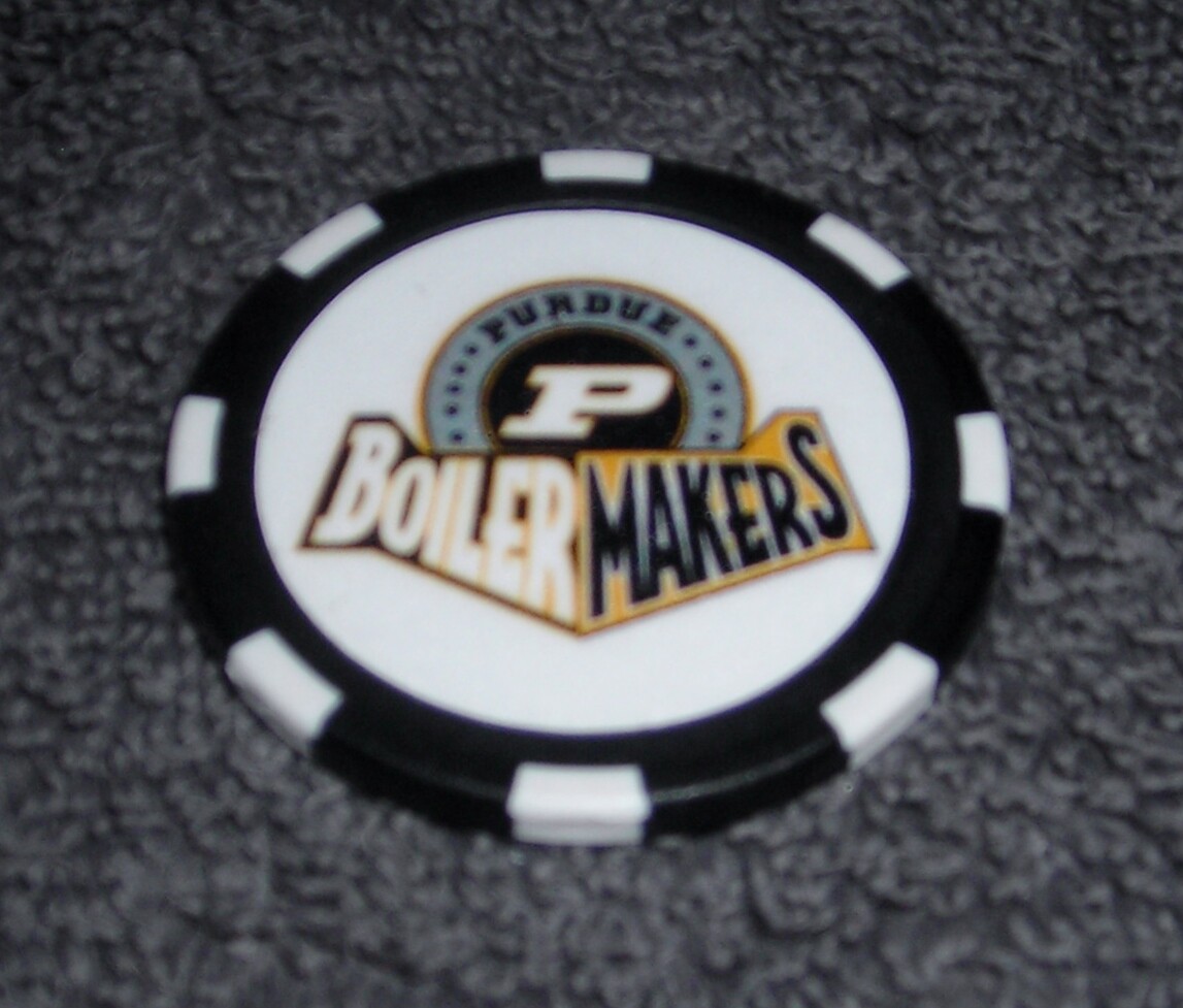 NCAA COLLEGE PURDUE BOILERMAKERS COLLECTIBLE POKER CHIP GOLF BALL ...