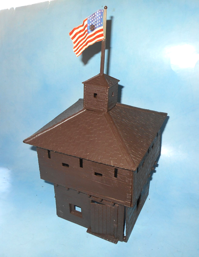 Vintage 1960-70s Marx Fort Apache Play Set Hard Plastic Two Story ...