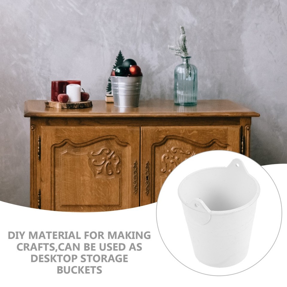 10 Pcs Plastic Mini Buckets Small Buckets Uncolored Buckets for Crafts ...