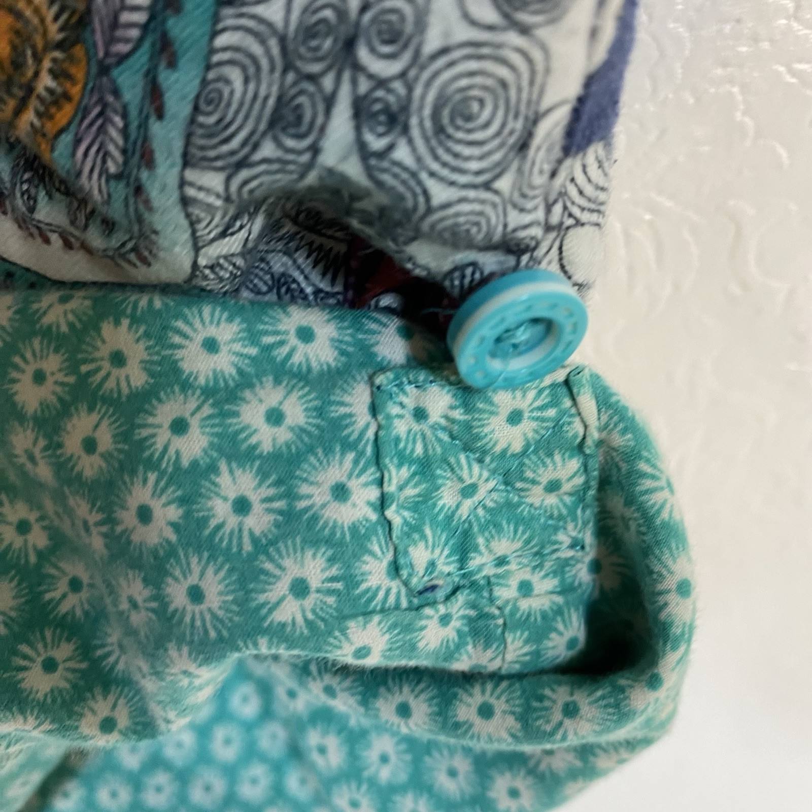 E By Eloise For Anthropologie sz S Blue Pajama Pants Nesting Dolls Roll ...