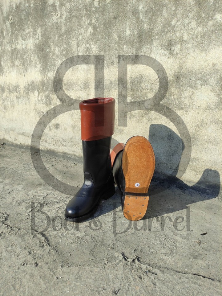 Napoleonic Revolutionary War Colonial Riding Leather Boot, Long Leather ...