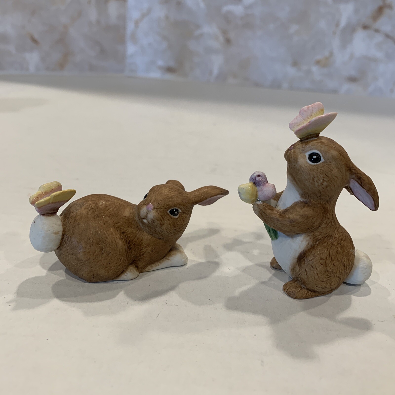 Cute Small Bunnies Ceramic Figurines READ DESCRIPTION | eBay