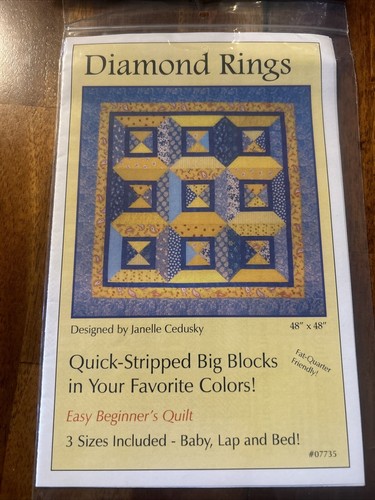 Diamond Rings Quilt Pattern Brookshier Design Studios New (brk135) | eBay