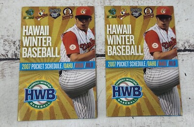 Hawaii Winter Baseball 2007 Pocket Schedule Lot (2) | eBay