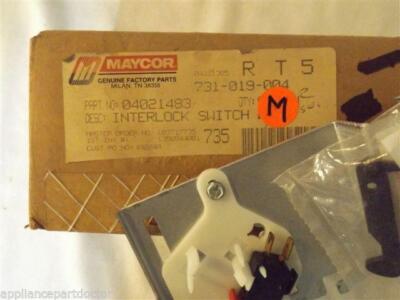 MAGIC CHEF CROSLEY MAYTAG MICROWAVE 04021483 Interlock Switch NEW IN ...