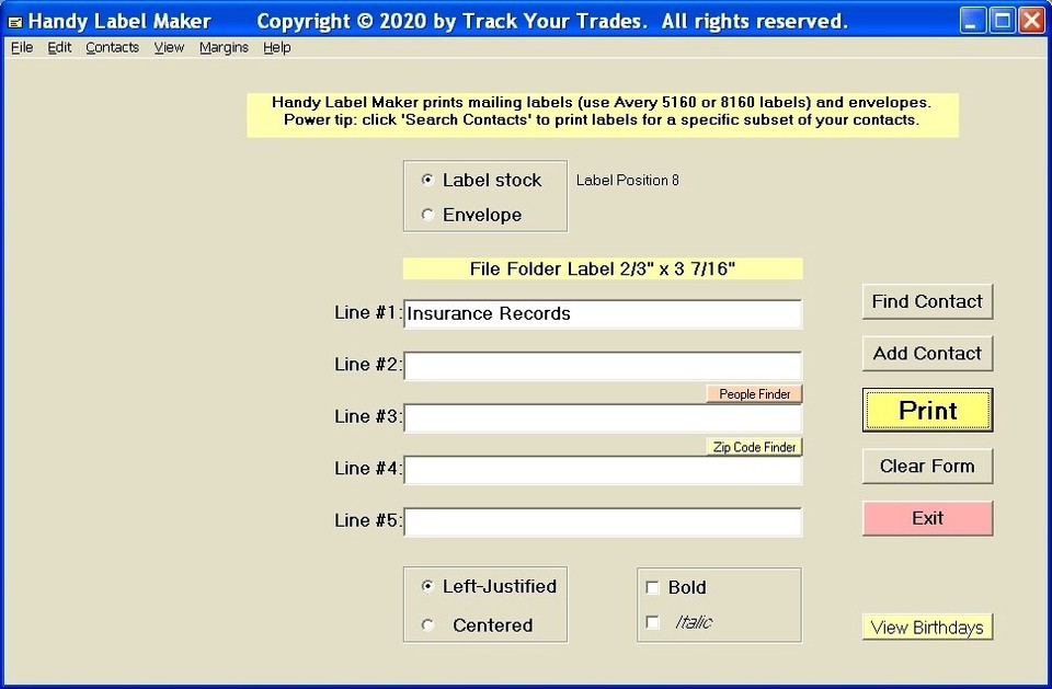 Print labels! PC Software prints mailing labels, envelopes. Mass mail ...