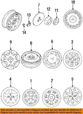 MITSUBISHI OEM 93-18 Lancer,Mirage G4,Mirage Wheels Wheels-Wheel Nut ...