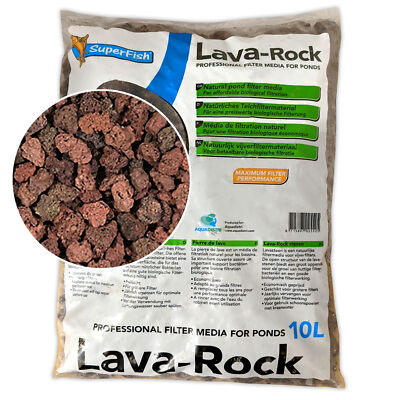 Superfish Lava-Rock 10L Bag Natural Filter Media Coarse Aquarium Fish ...