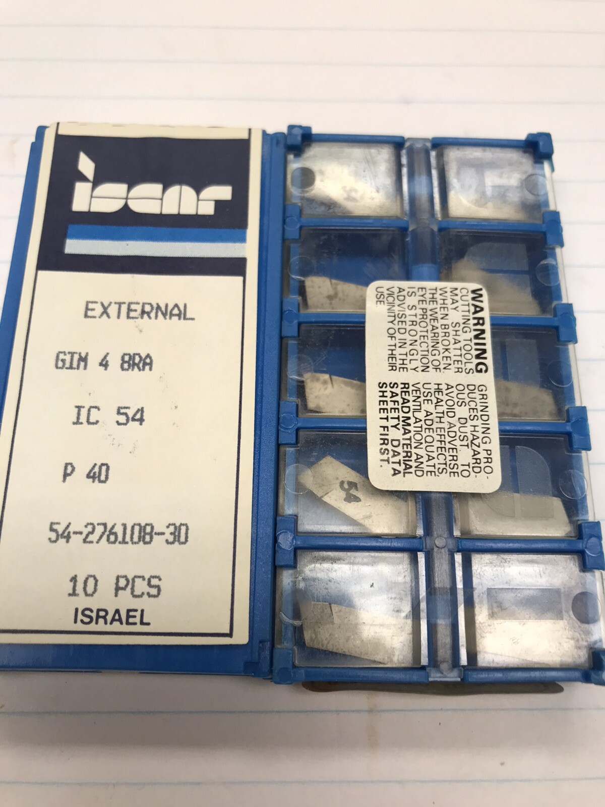 10 pcs. GIM4 8RA IC54 ISCAR INSERT (loc stk) | eBay