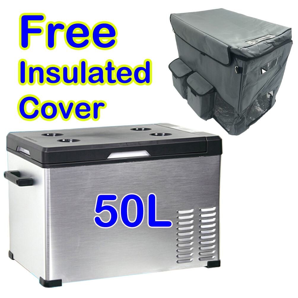50L 12V/24V/240V Portable Car Boat Fridge Freezer With Free Insulated ...