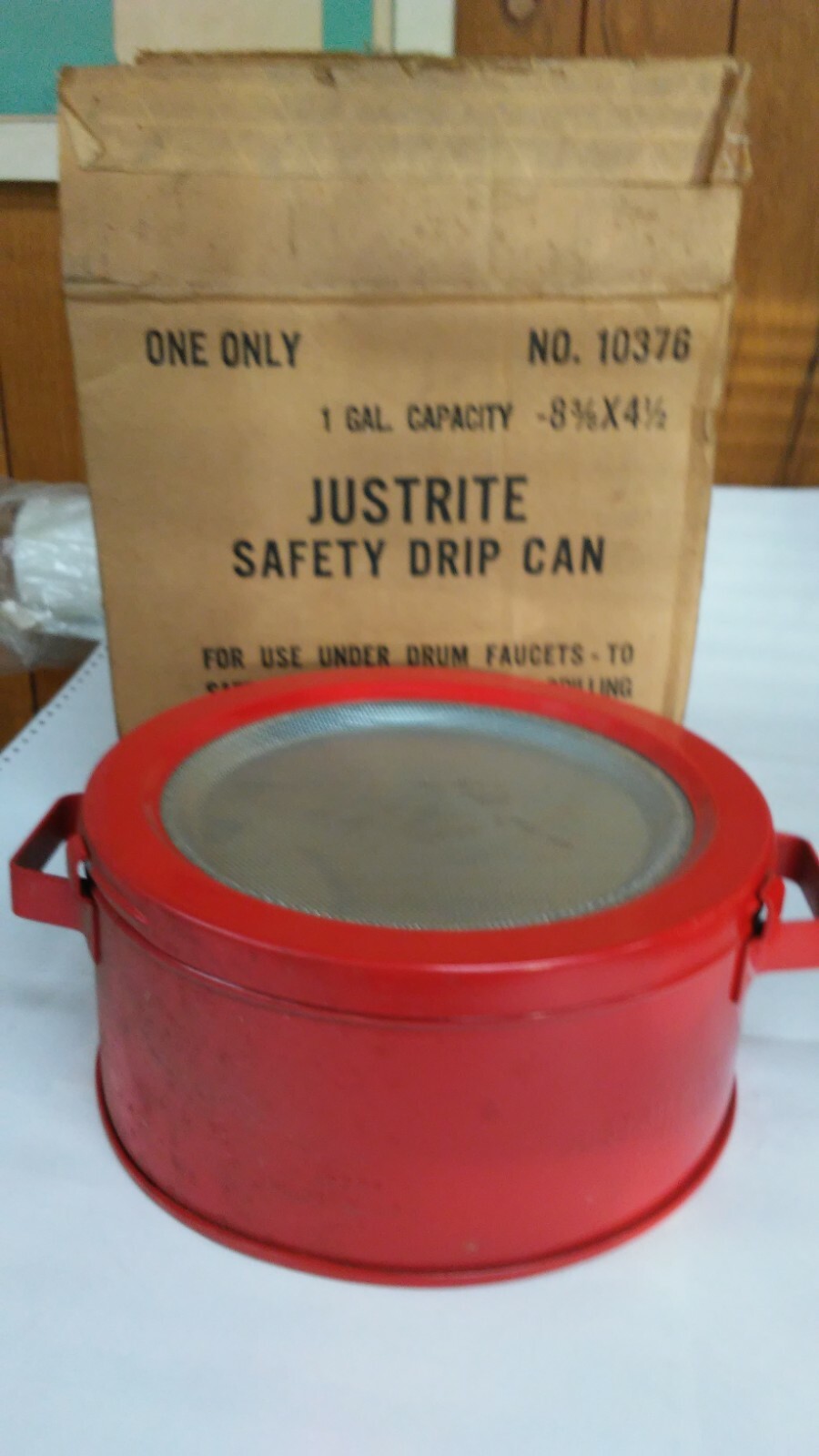 Justrite 1 Gal Safety Drip Can 8 3/8" X 4 1/2" | eBay UK
