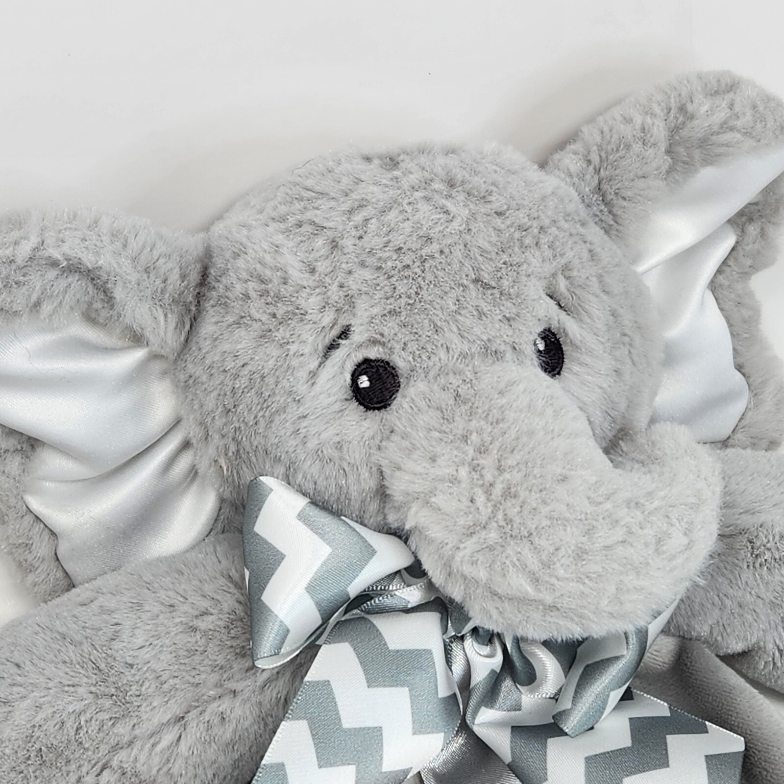 14" BEARINGTON BABY 2019 ELEPHANT SATIN SECURITY BLANKET STUFFED ANIMAL ...