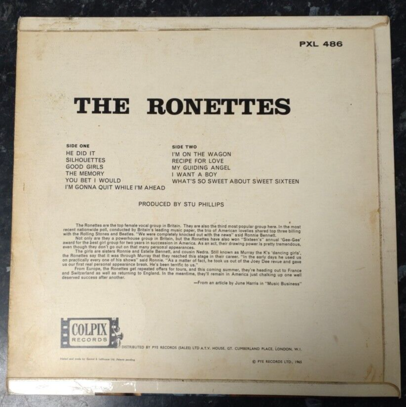 The Ronettes – The Ronettes Featuring Veronica 1965 UK LP COLPIX 1st ...